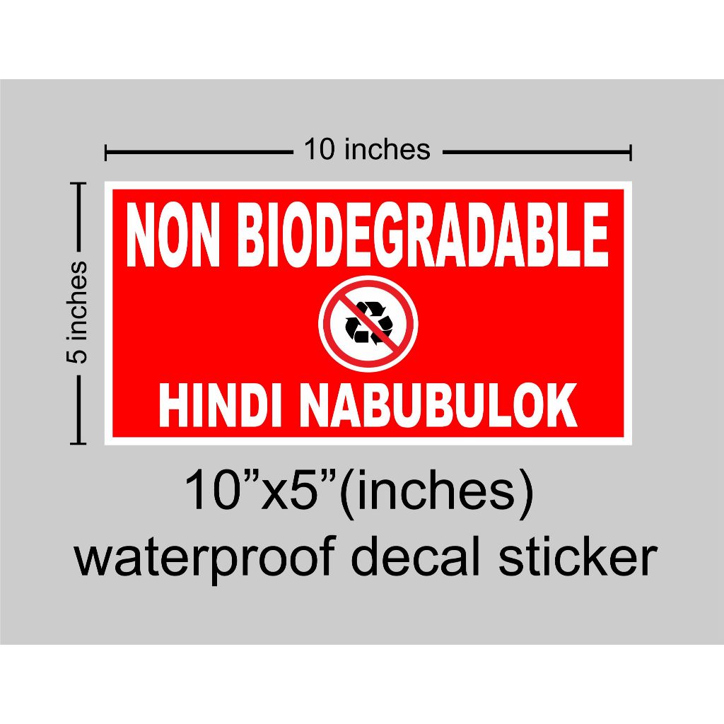 SIGNS Garbage Waste Segregation,WATER PROOF STICKER, sticker sign 10x5 ...