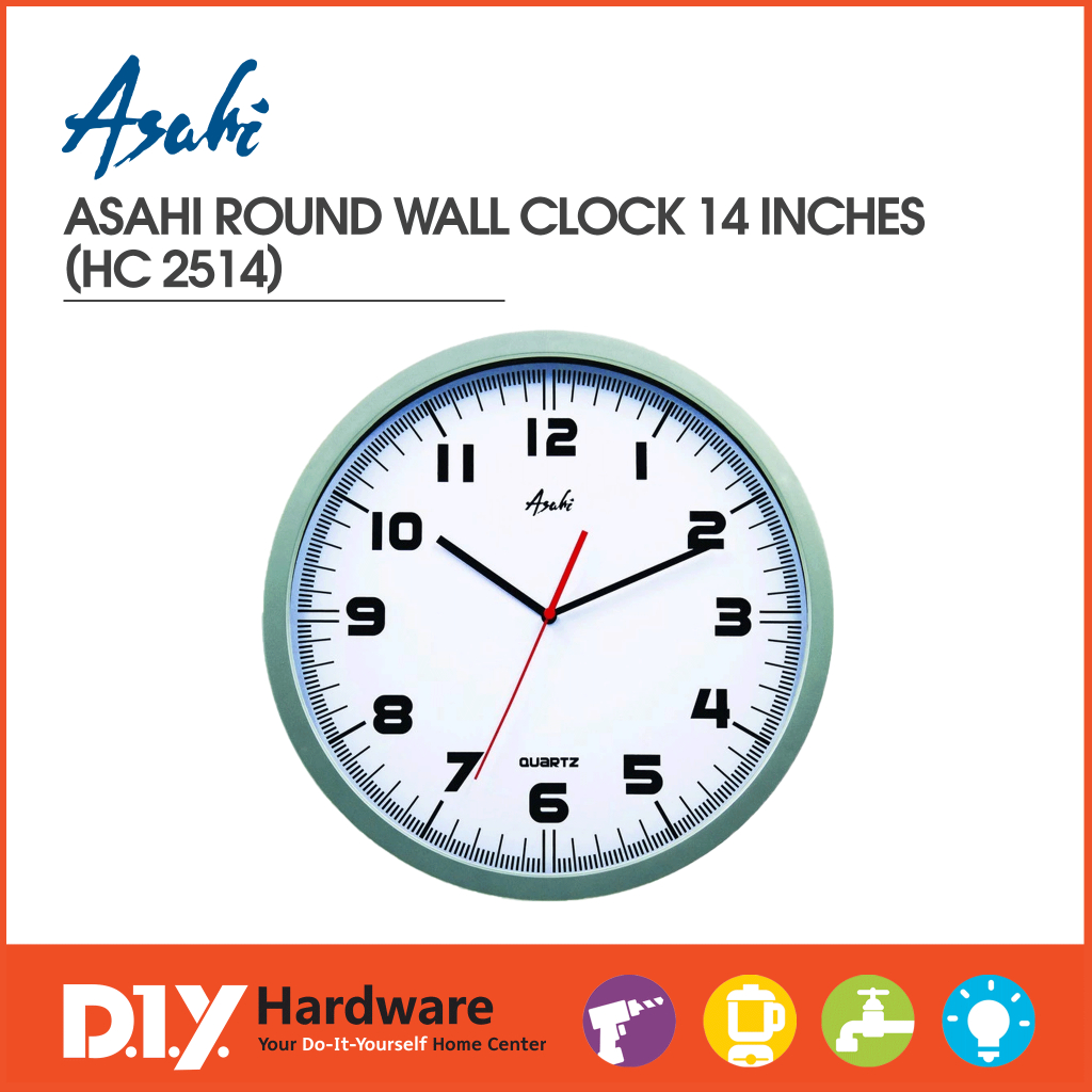ASAHI by DIY Hardware Round Wall Clock 14" - HC2514 | Shopee Philippines