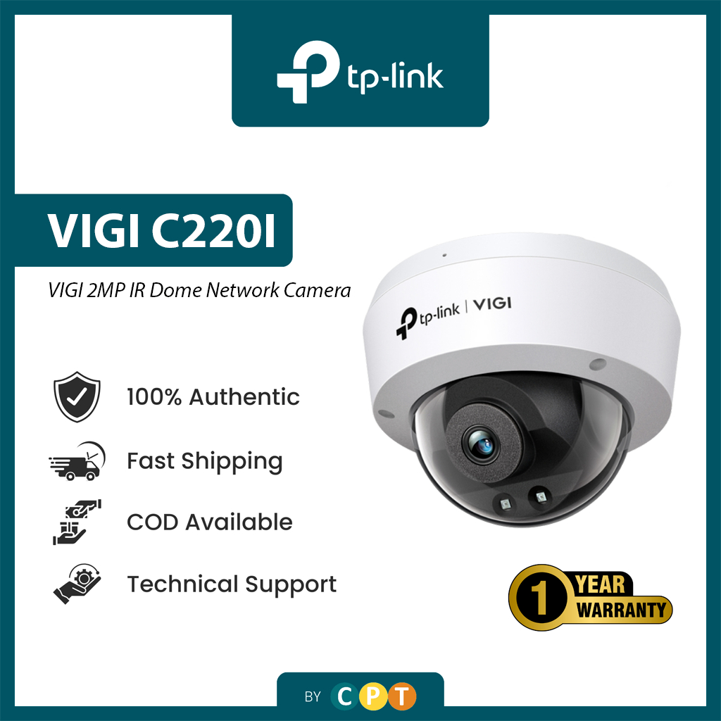 TP-Link VIGI C220I-2.8/4 VIGI 2MP IR Dome Network Camera | Shopee Philippines