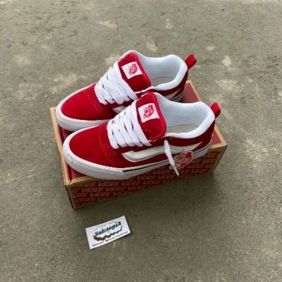 Racing red Oem vans Red KnU Classic Spikey for men only | Shopee ...