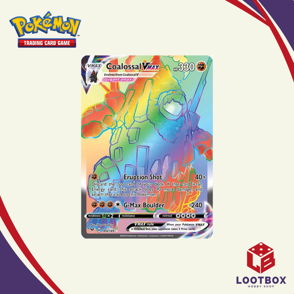 Pokemon Card Game: Coalossal VMAX (Secret Rare) - Vivid Voltage ...