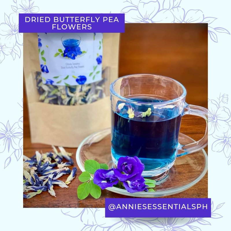 Organic Dried Butterfly Pea Flowers - Clitoria Ternatea - Blue Ternate ...