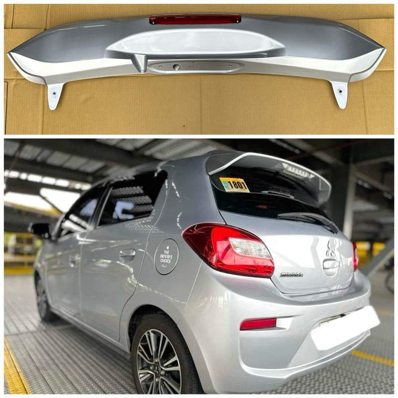 Mitsubishi Mirage Hatchback Original Spoiler Cool Silver Color (All ...