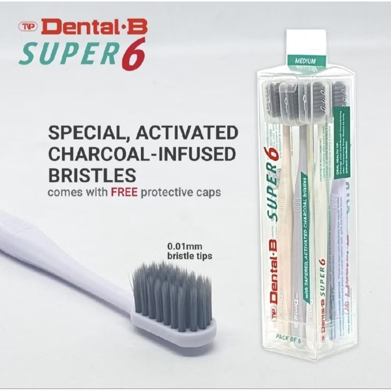 SUPER 6 TVP DENTAL B TOOTHBRUSHES (with FREE GIFT!) | Shopee Philippines