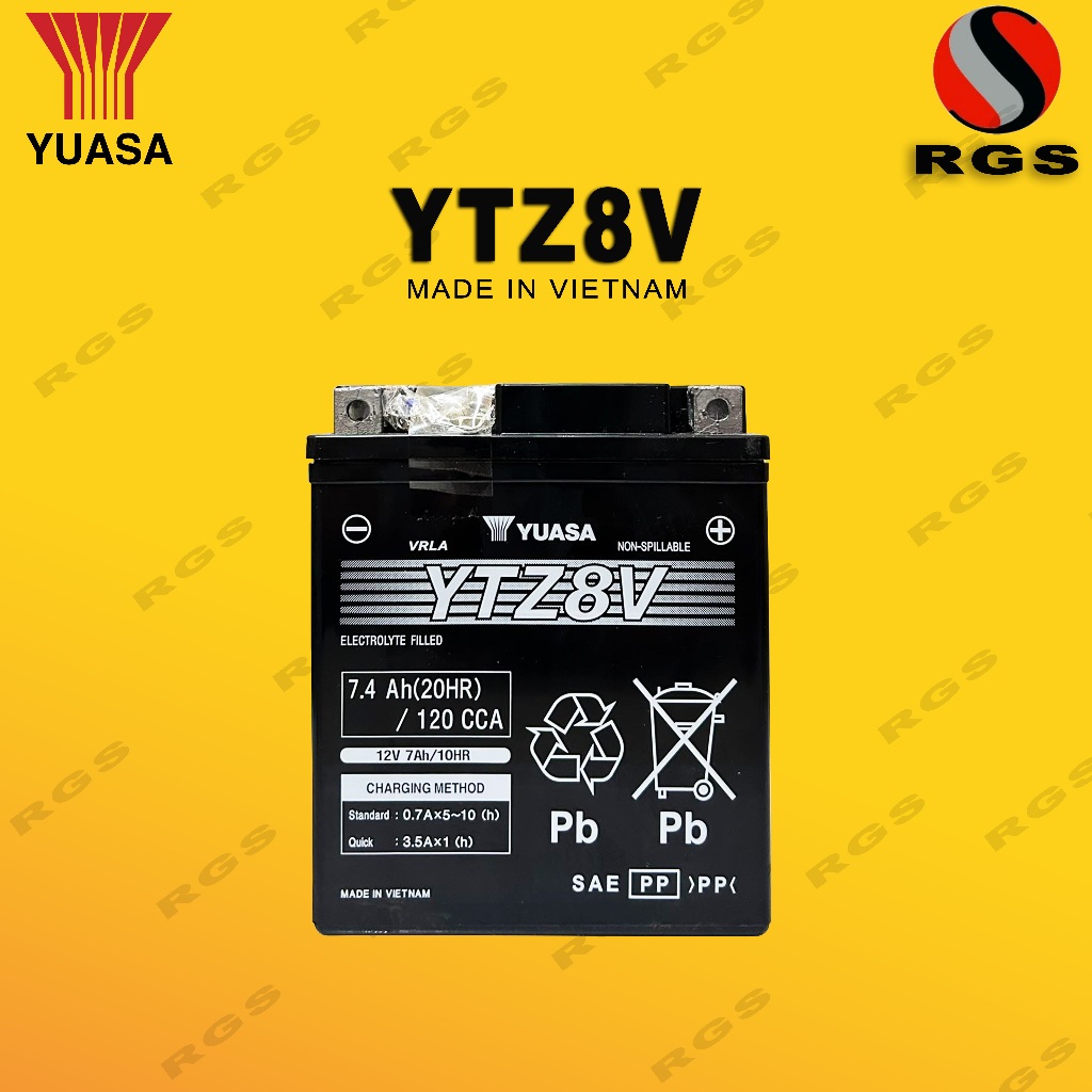 YUASA YTZ8V made in Vietnam (Best for XMAX300, Rebel500, CBR500, PCX150) | Shopee Philippines