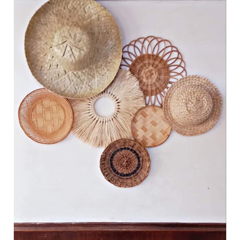 Raffia Rattan Boho Decor Set/Wall Boho/Rafia/Rattan/Native/Boho wall ...