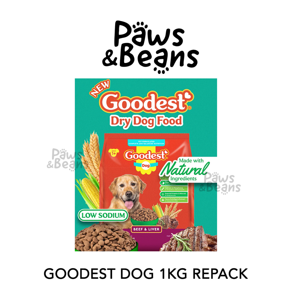 Goodest Dog 1kg Dry Food Goodest Dog Beef & Liver 1kg Repack | Shopee ...