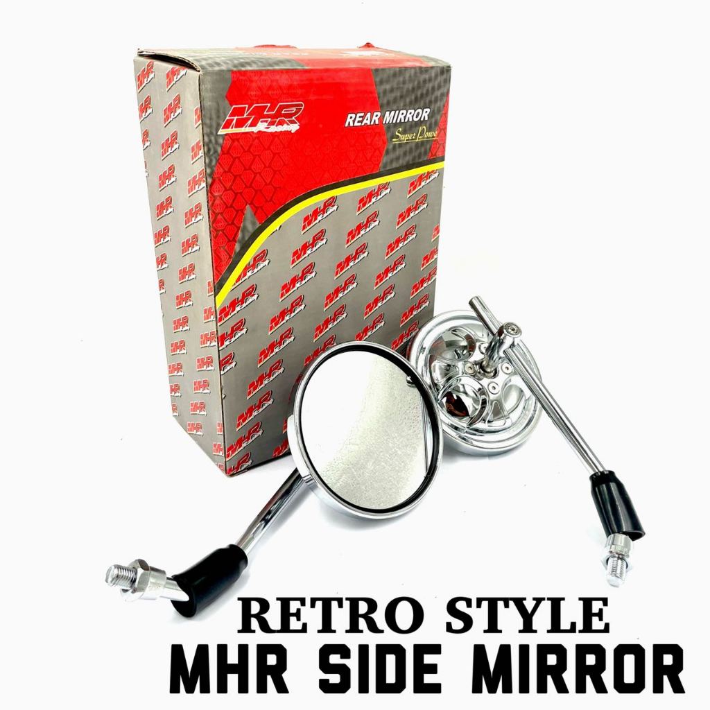 MHR Retro Style Side Mirror Chrome Universal Clear Lens No Grade Walang ...