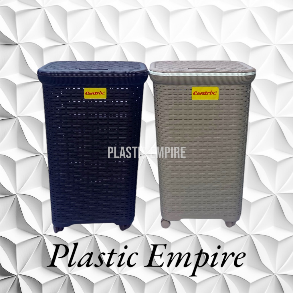 Centrix Rattan Laundry Basket With Cover And Wheels Durable High Quality Laundry Basket | Shopee ...