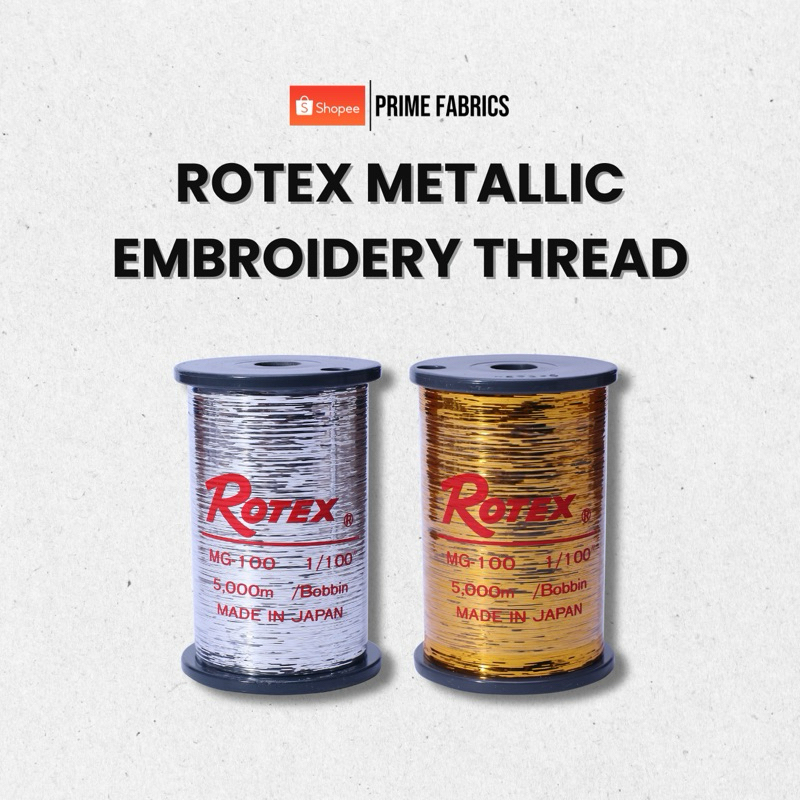 Rotex Metallic Embroidery Thread (Per Bobbin) | Shopee Philippines