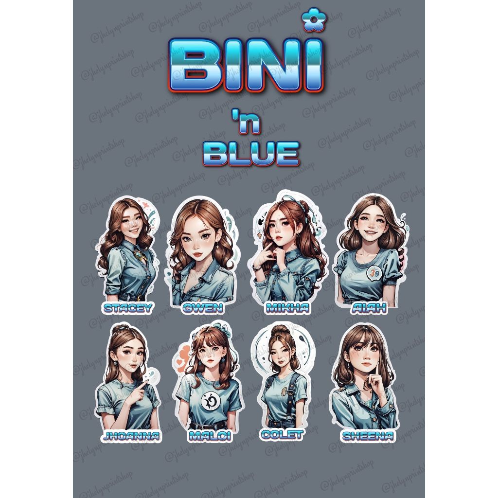 BINI Stickers Collections (16pcs/pack) | Shopee Philippines