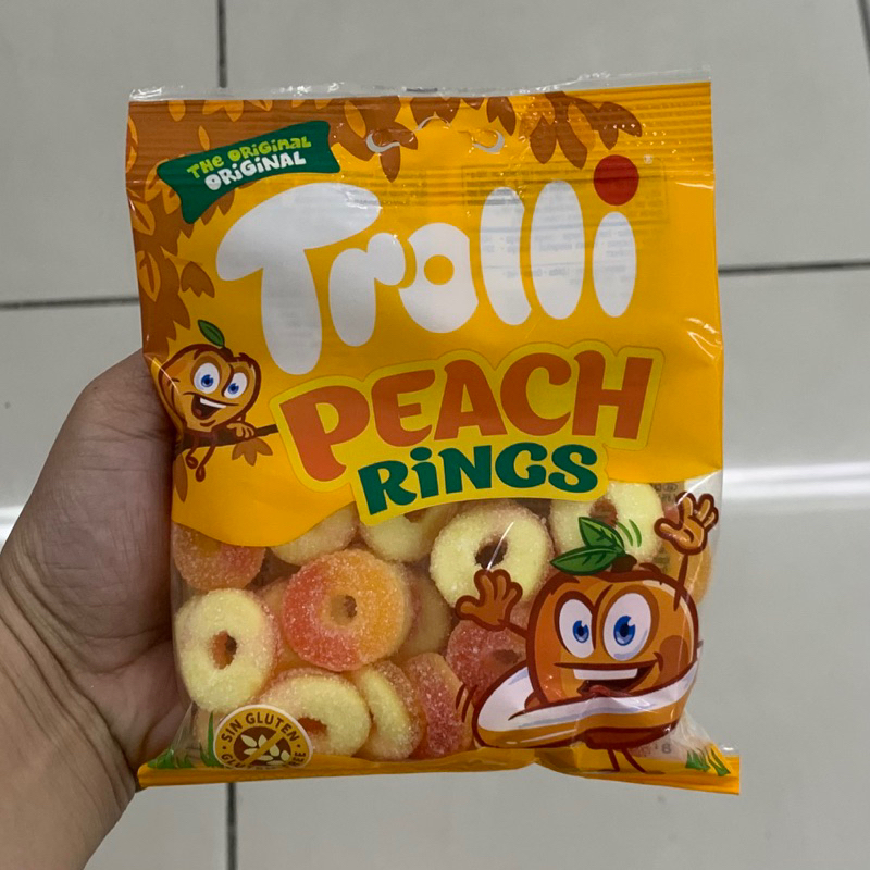 TROLLI PEACH RINGS GLUTEN-FREE GUMMY CANDY 100g | Shopee Philippines