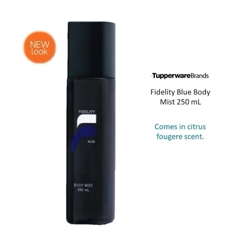TUPPERWARE BRANDS FIDELITY BLUE 250ML BODY MIST | Shopee Philippines