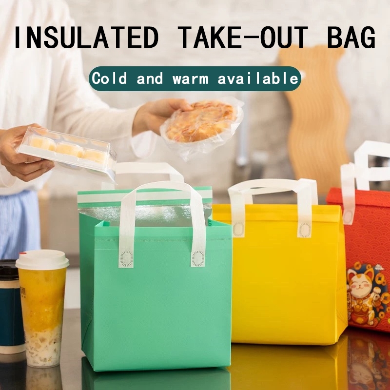 5/10Pcs Multicolor Thermal Insulated Takeaway Bag Ice cream/Milk tea ...