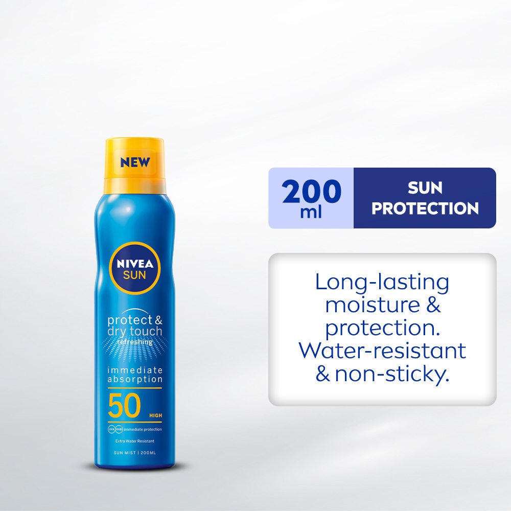 NIVEA Sun Protect & Dry Touch Refreshing Spray, Sunblock with SPF 50 ...