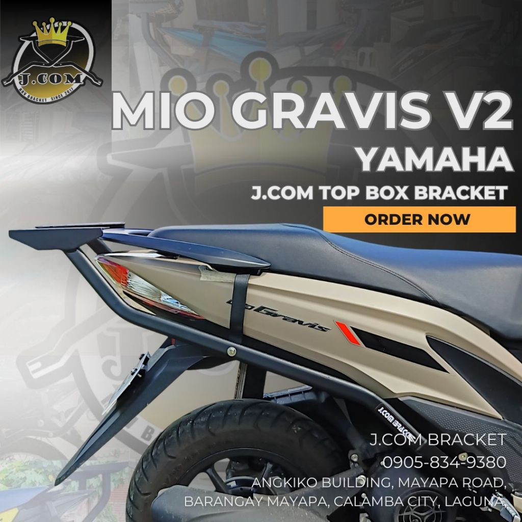 YAMAHA MIO GRAVIS V2 J.COM HRV TOP BOX BRACKET | Shopee Philippines