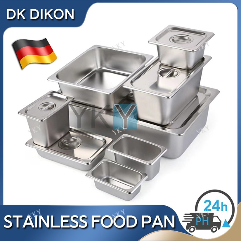 Stainless Steel Food Pan with Lid Hotel Pan Buffet Server Food Warmer ...