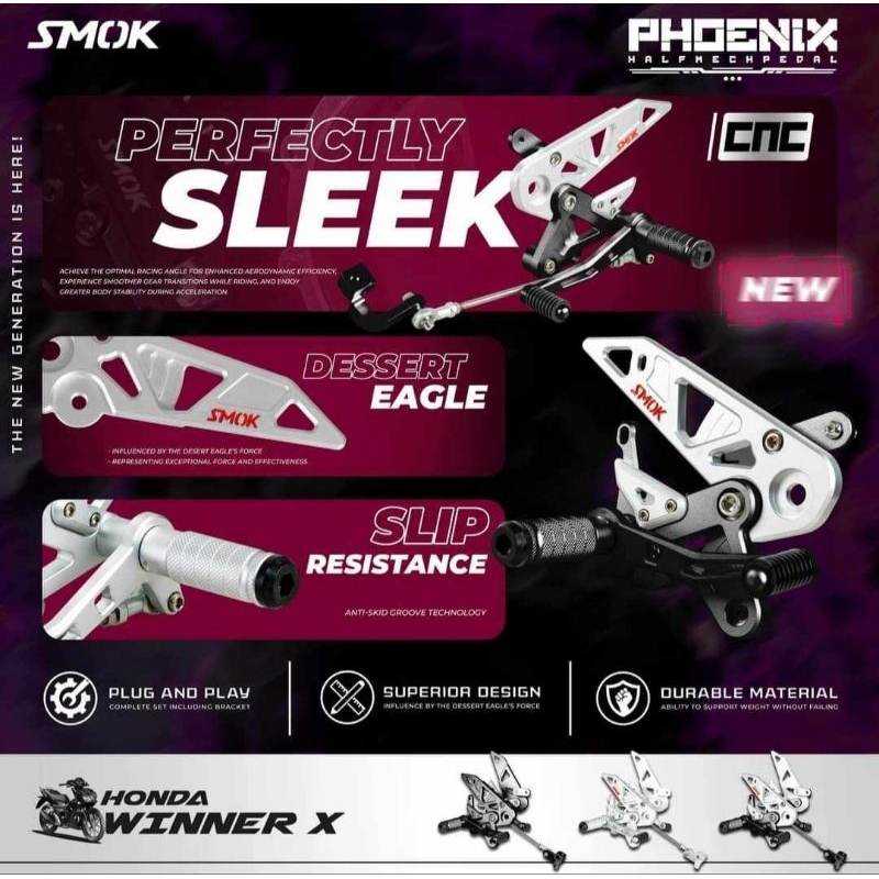 SMOK PHOENIX CNC ALLOY SINGLE SHIFTER FOR HONDA WINNER X 150 / GTR 150 ...