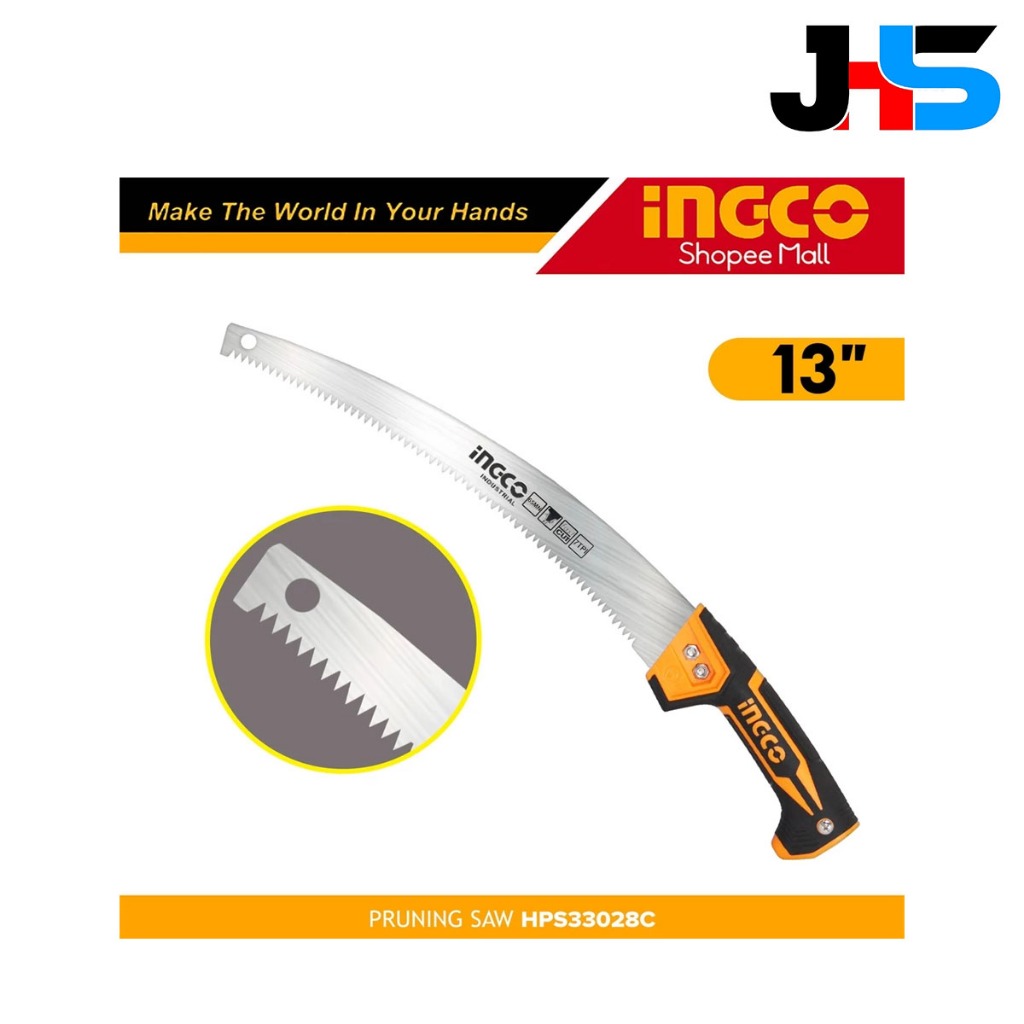JHS INGCO Ingco HPS33028C 13-Inch Curved Pruning Saw Hand Pruner for ...