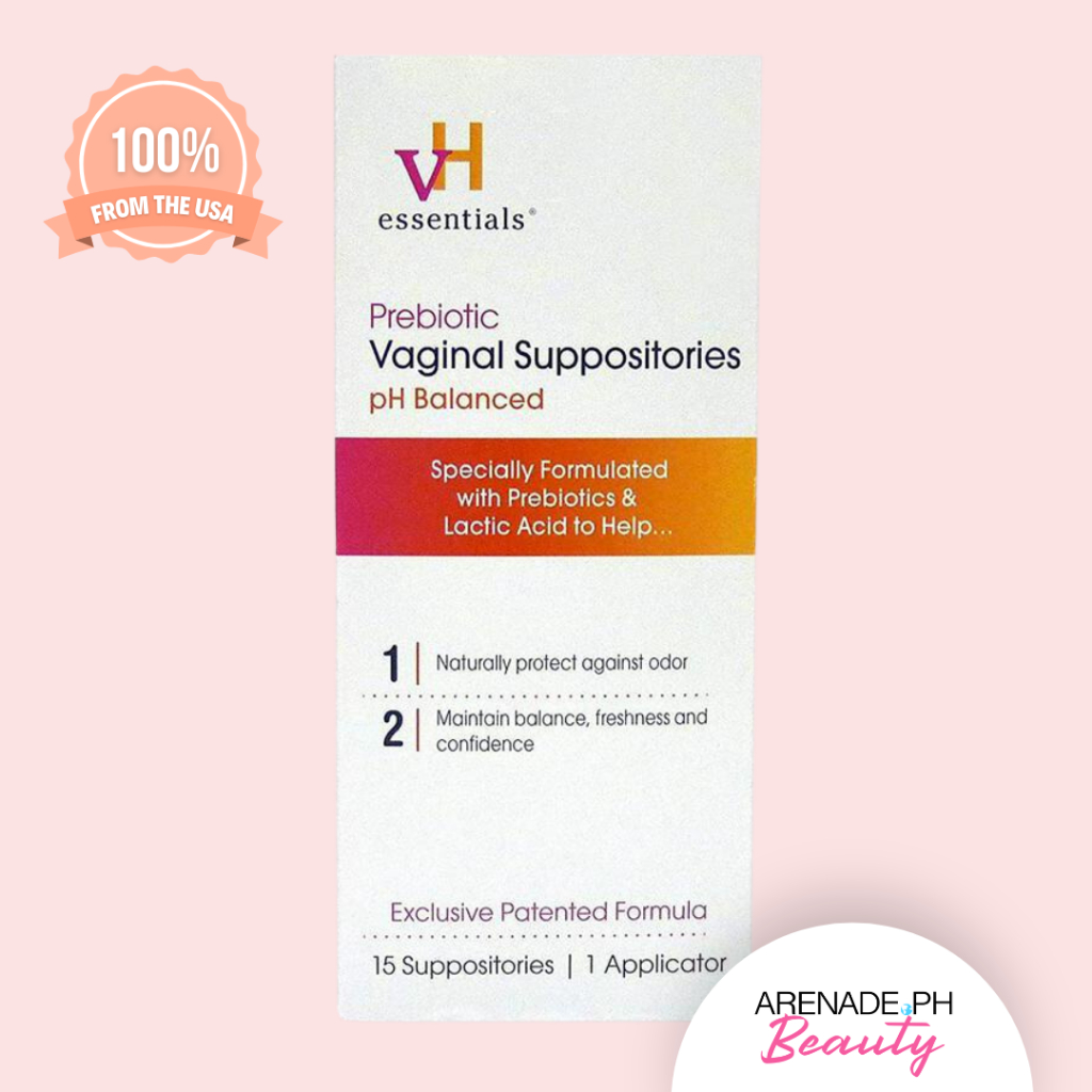 vH Essentials pH Balanced Suppositories, 15 Count | Shopee Philippines