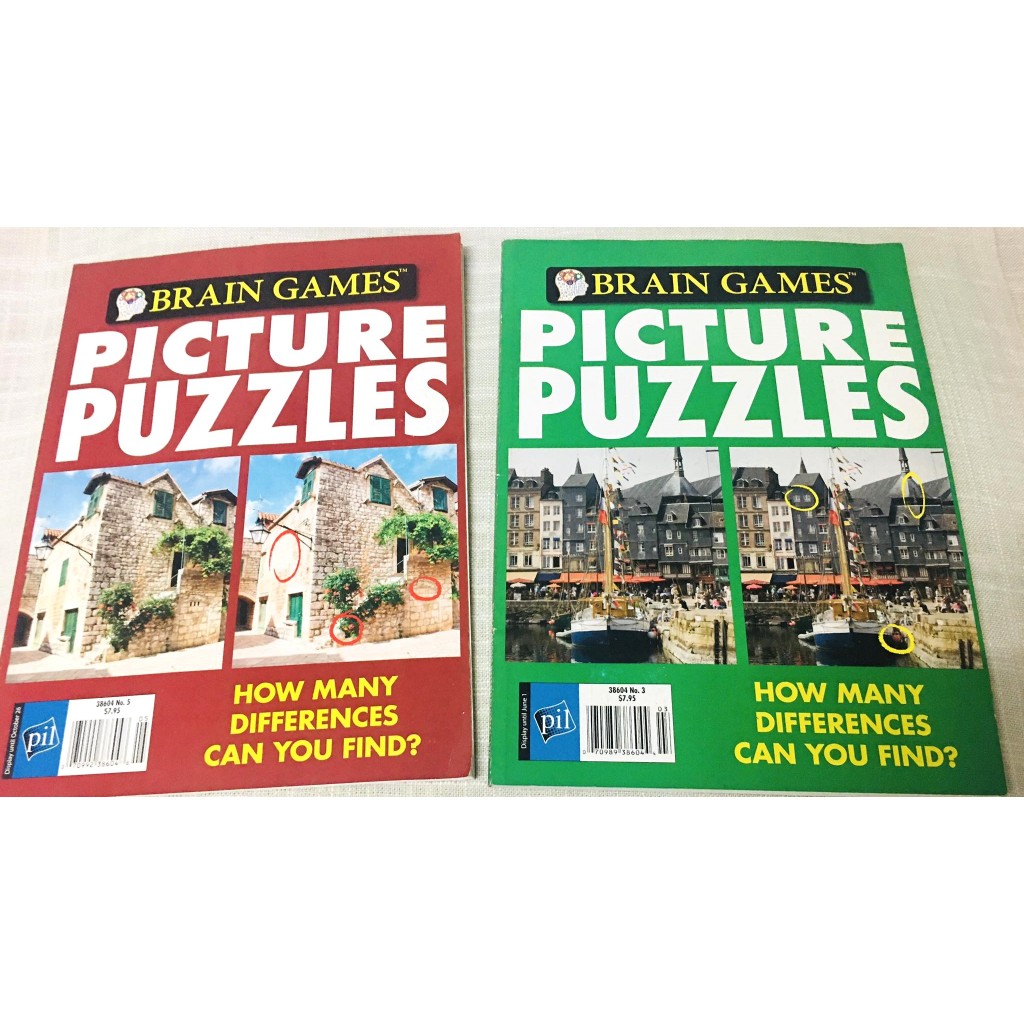 Brain Games Picture Puzzles Spot the Difference Book Set | Shopee Philippines
