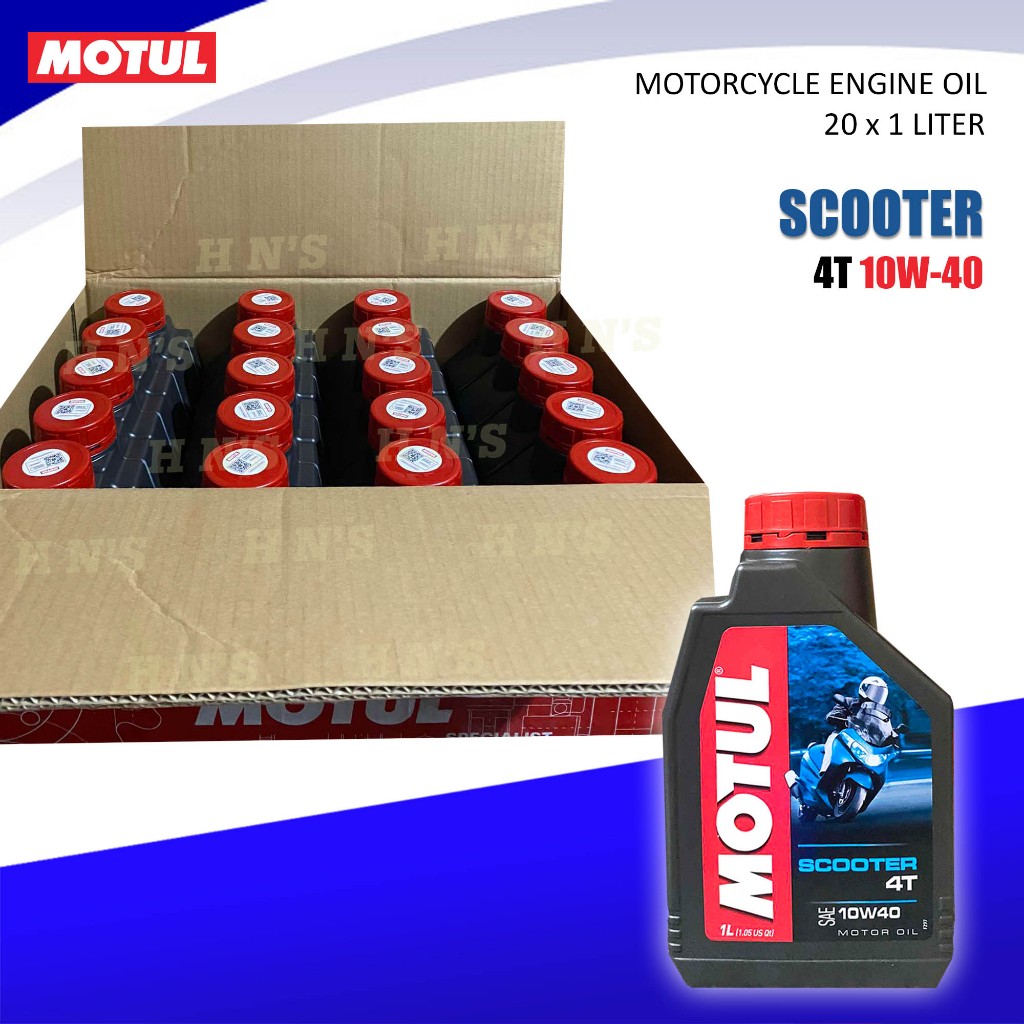Motul Scooter 4T 10W-40 Scooter Oil 1L ( 20pcs / 1 Box ) | Shopee Philippines