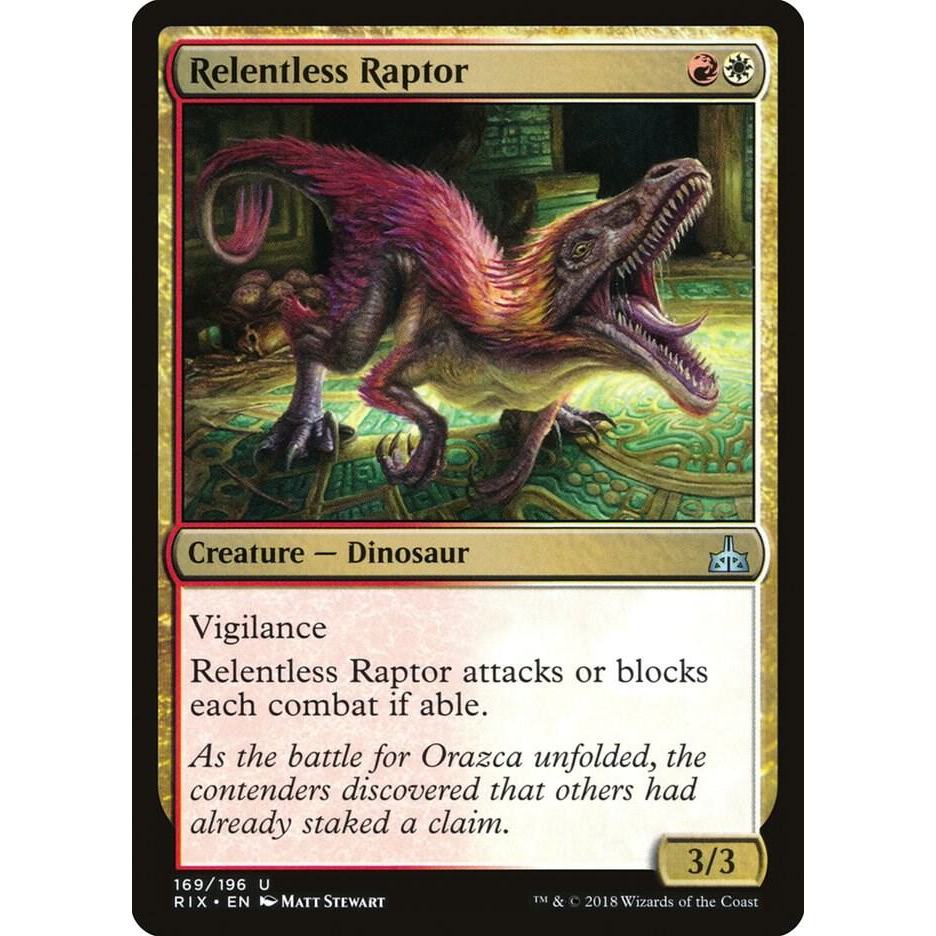 Magic the Gathering - Relentless Raptor - MTG Multicolored Red / White ...