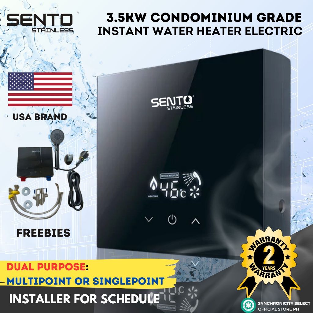 SENTO WATER HEATER Multi Point USA Instant Electric Shower Hot Water 5 ...