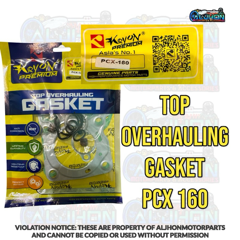 Top Overhauling Gasket PCX160 Kryon | Shopee Philippines