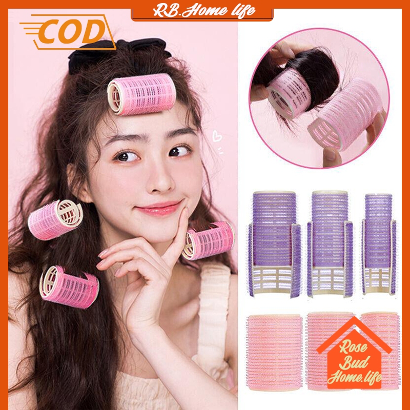 Size Self Grip Hair Rollers Pro Salon Hairdressing Curlers Sticky Cling ...