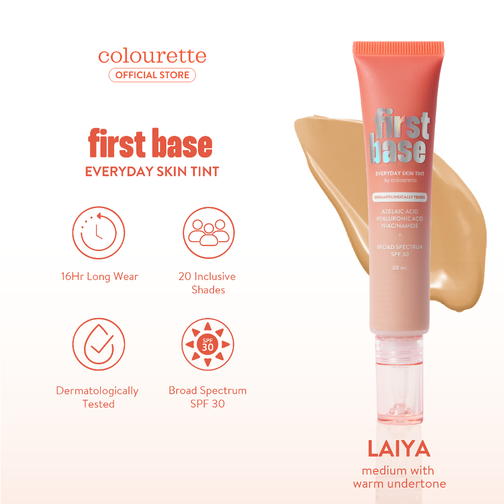 Colourette First Base Everyday Skin Tint SPF30 [Lightweight, Foundation ...