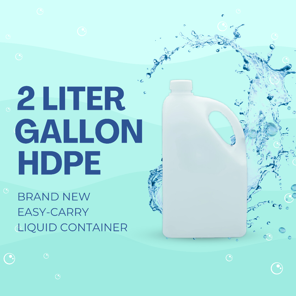 2 Liter HDPE Gallon: Safe Storage for Food, Alcohol & Other Chemicals ...
