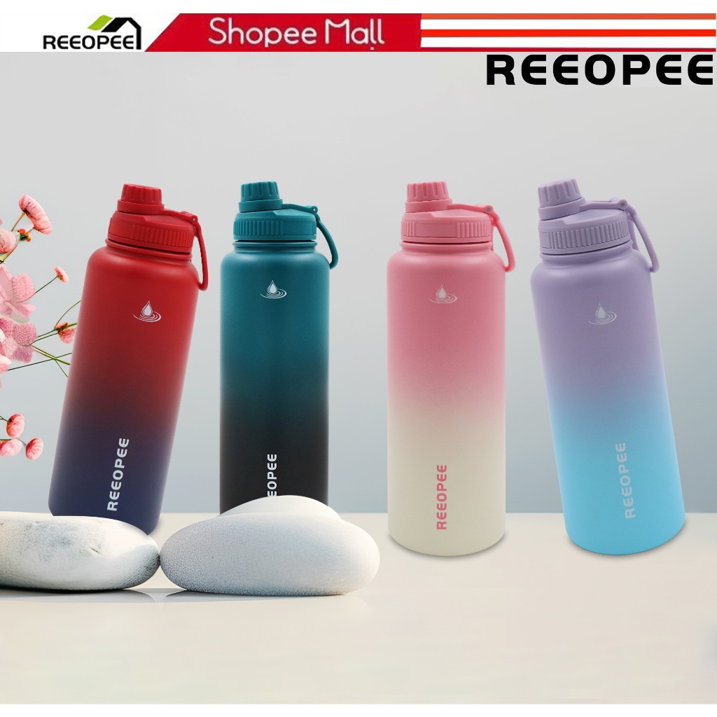 REEOPEE Hydration Flask Spout Lid Wide Mouth Vacuum Leak Proof ...
