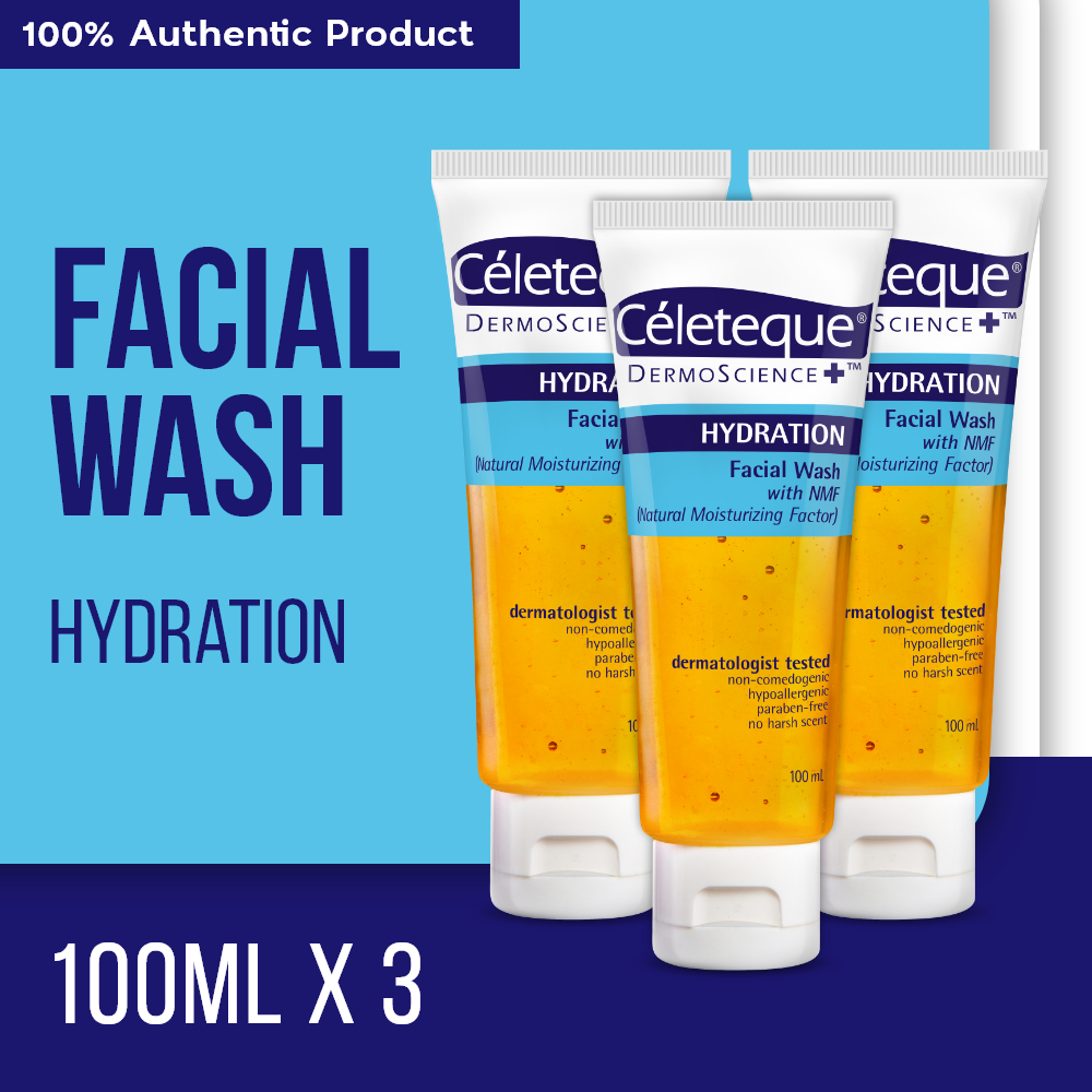 Céleteque® DermoScience™ Hydration Facial Wash 100ml x 3 | Shopee ...