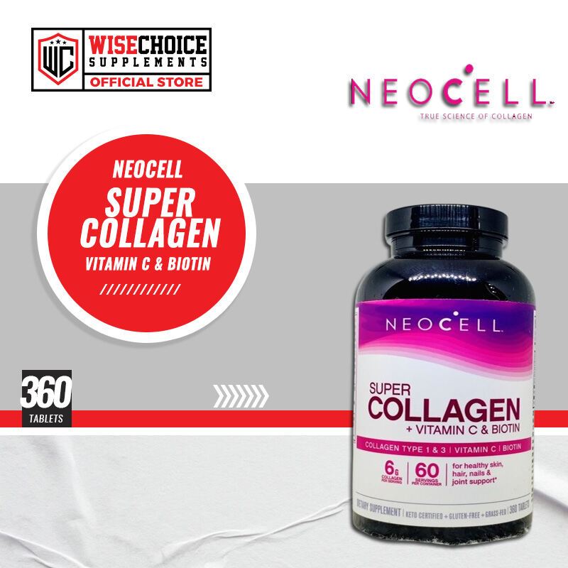 Neocell Super Collagen + C & Biotin 360 Tablets Note ( Packaging May ...