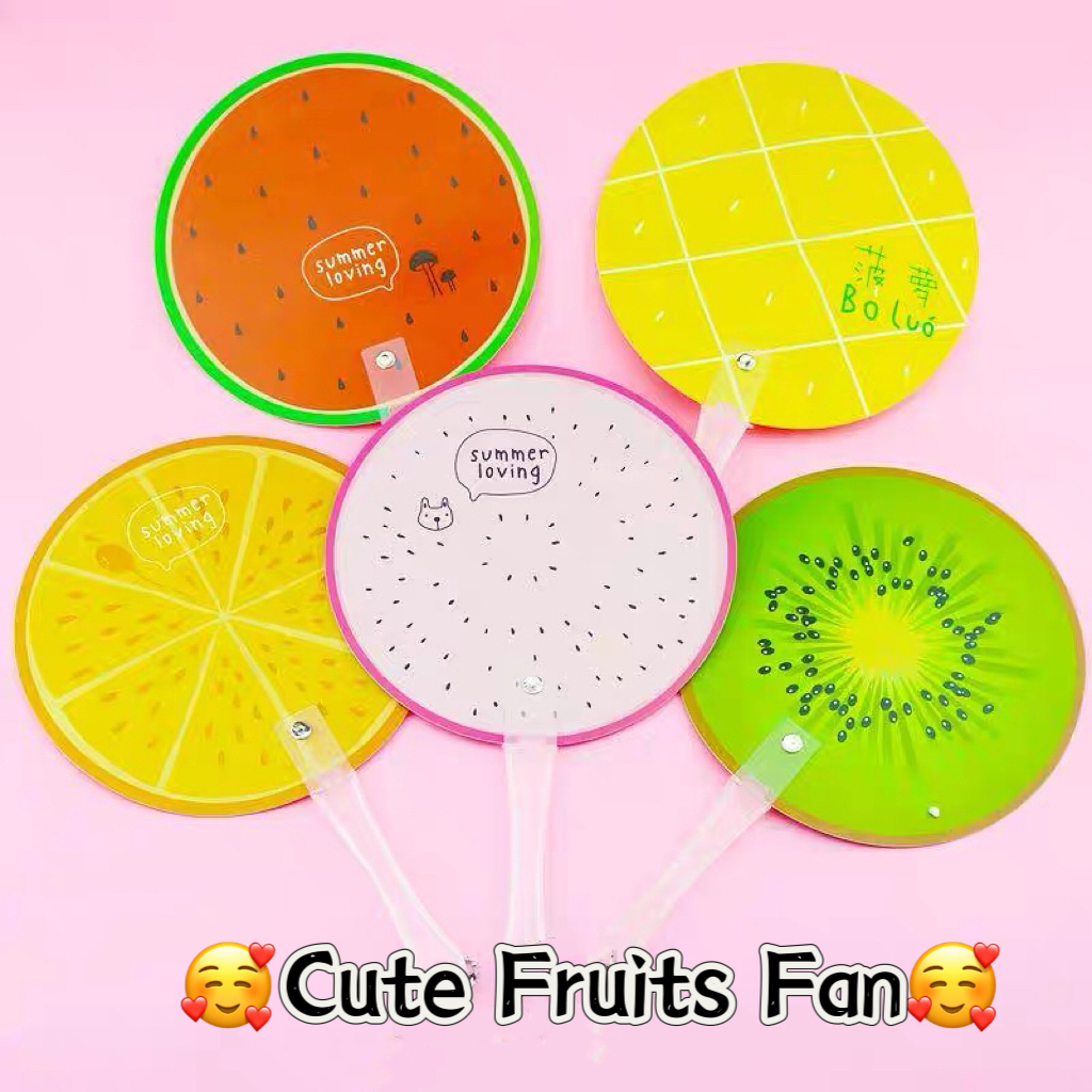 ZH107 Cute Fruits Shape Round Fan children gift Fan | Shopee Philippines