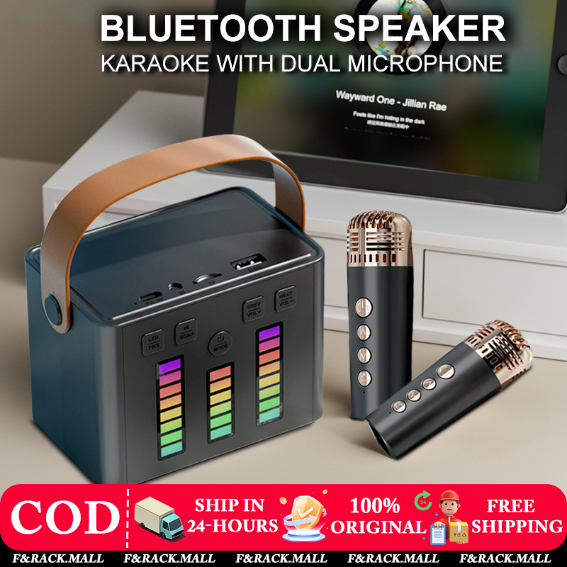 portable bluetooth microphone karaoke with small dual mic Amplifier ...