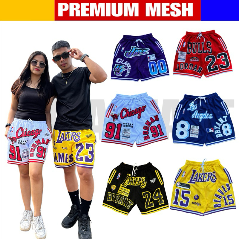 NBA| MESH SHORTS WITH EYELET PRINTED BASKETBALL SHORTS FOR MEN ABOVE ...