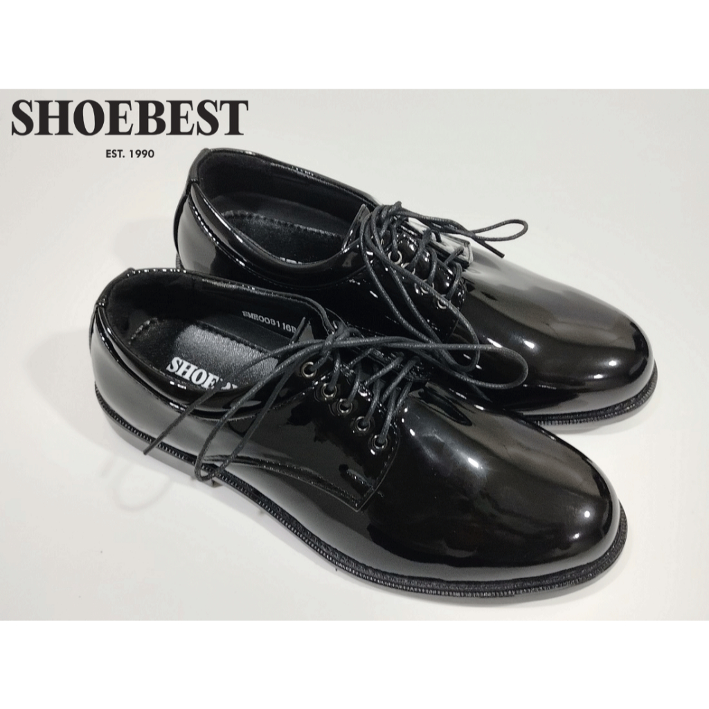 ShoeBest Black Leather Police Shoes for Men " Maynard " 8116 | Shopee ...
