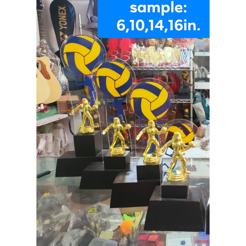 VOLLEYBALL ACRYLIC TROPHIES NON-FADED DESIGN | Shopee Philippines