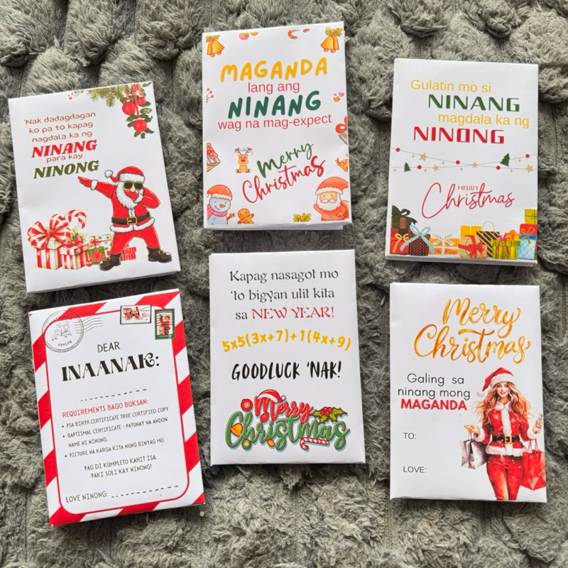 CHRISTMAS: Witty Angpao/Ampao - SOLD PER 10 PCS | Shopee Philippines