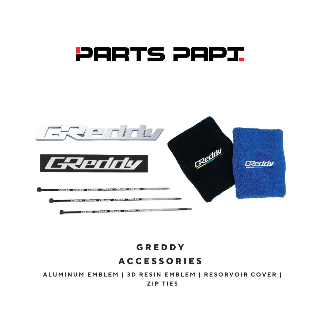 GREDDY Car Accessories - Aluminum/Resin Emblem, Resorvoir Covers, Cable ...