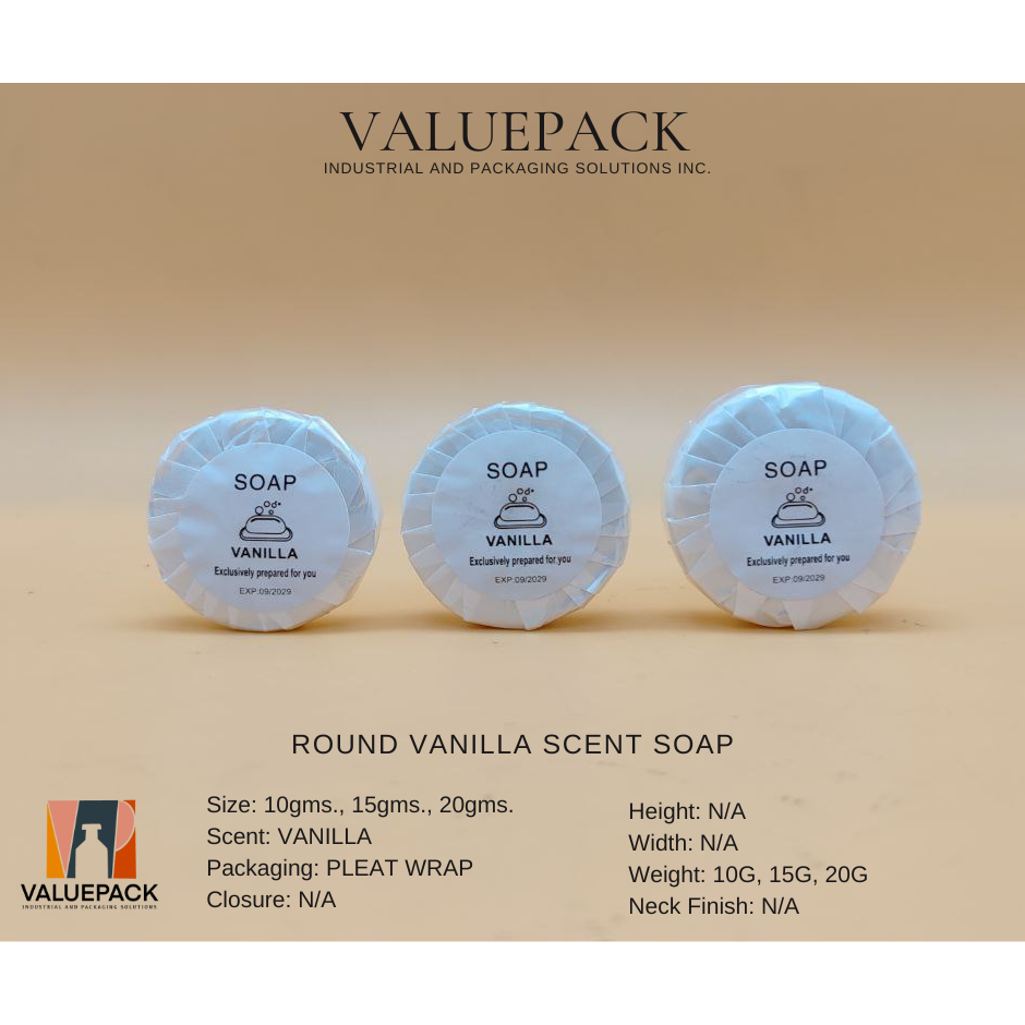 "10PCS" ROUND VANILLA SCENT SOAP (10G,15G, 20G) | Shopee Philippines