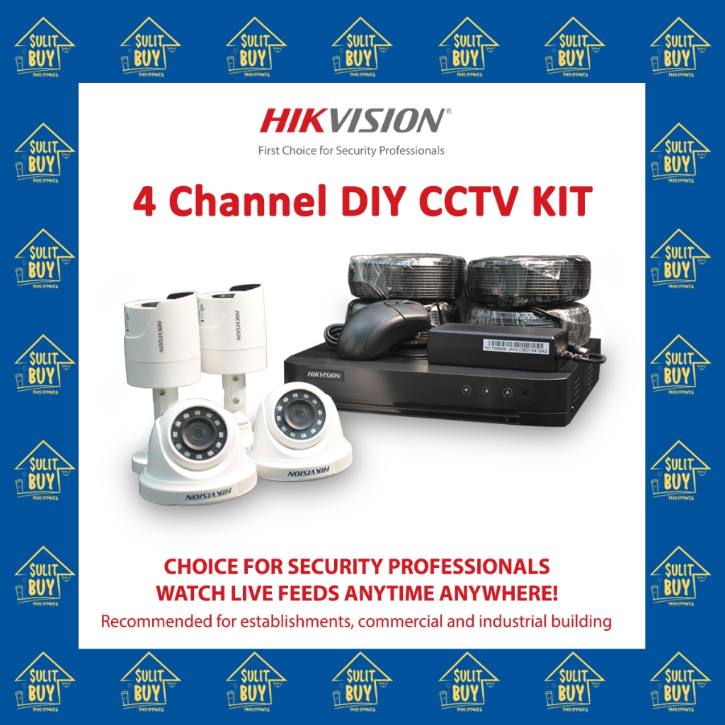 Hikvision 4 Channel DIY CCTV Kit/ 2MP 1080P Cameras / 2 Bullet Camera ...