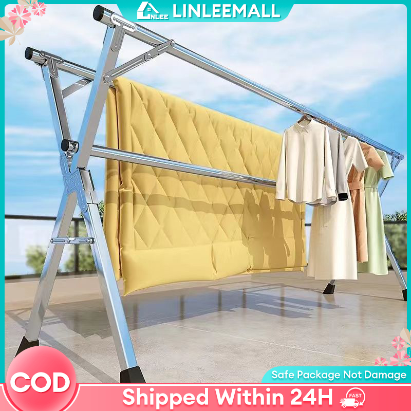 120-240cm Double Poles Sampayan Stainless Steel Clothes Drying Rack ...