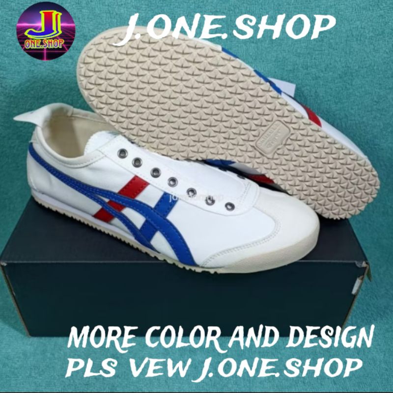 wnrx WHITE BLUE RED SLIP ON | Shopee Philippines