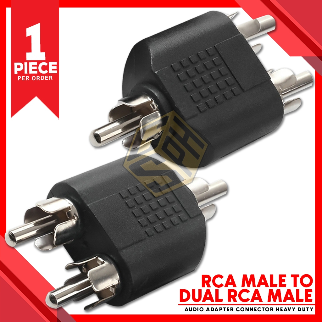 RCA Male to Dual RCA Male Stereo Audio Adapter Heavy Duty | Shopee ...
