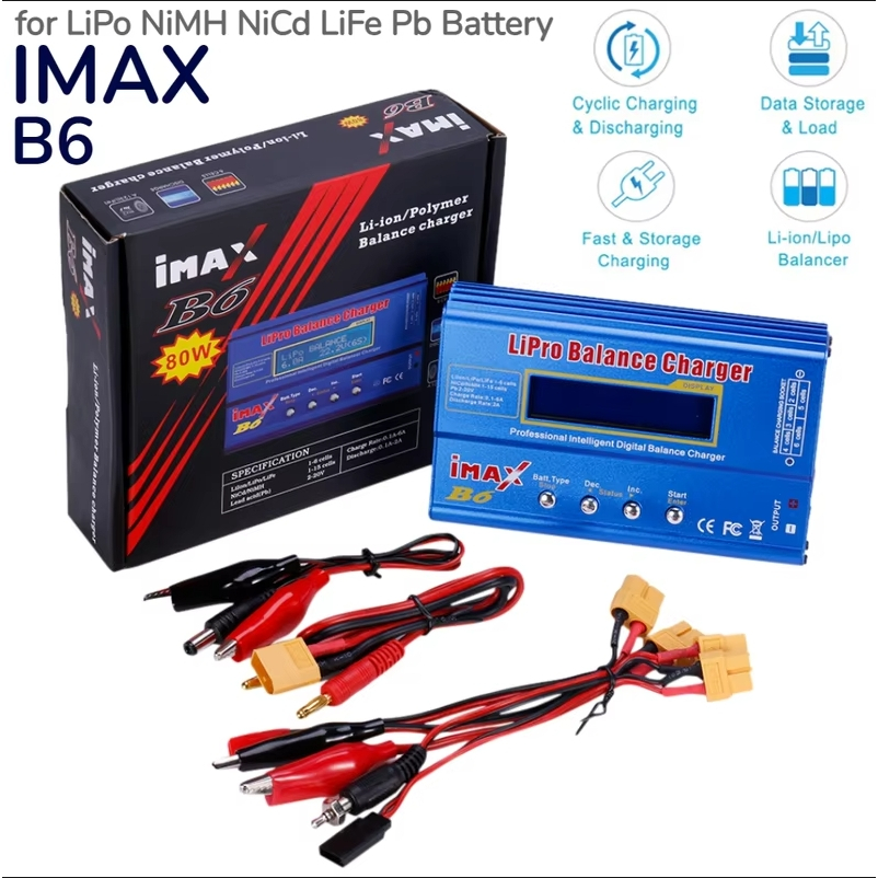iMax B6 Balanced charger Model Battery Multi-functional charger 80W fully equipped power cord ...
