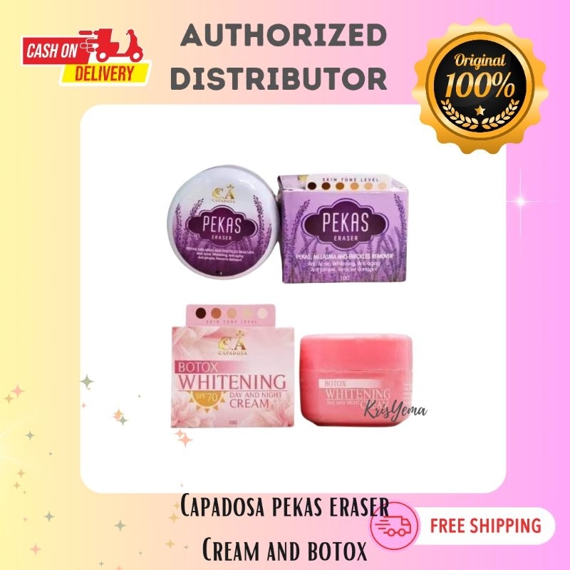 Capadosa Pekas Eraser Cream & Botox Whitening Cream 10g | Shopee ...