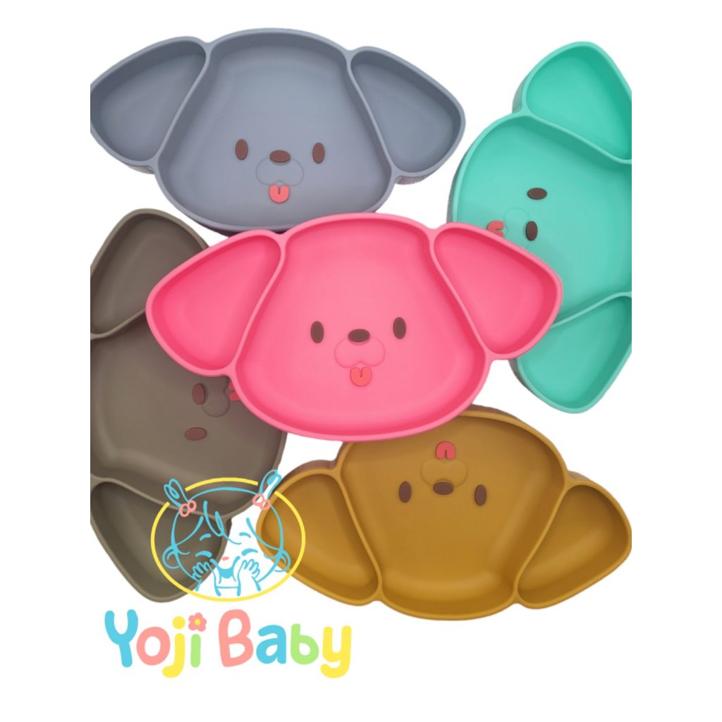 Yoji Baby Dog Shape Baby Silicone Bento Plate | Shopee Philippines